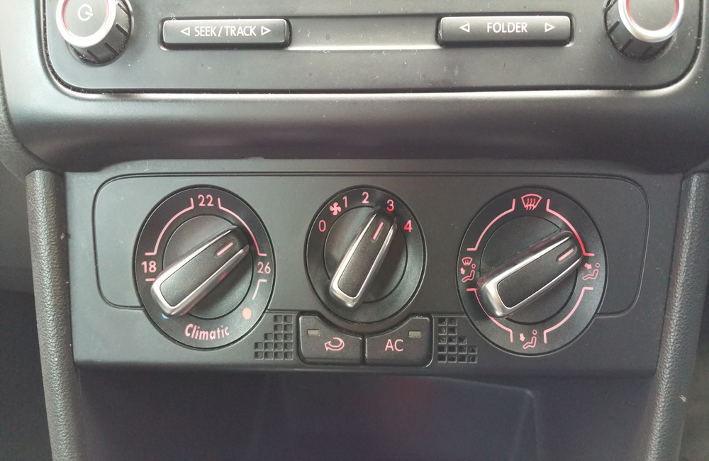 VW Polo Heater control panel 2009-2014 1.4 Petrol Semi Automatic SE DSG ...